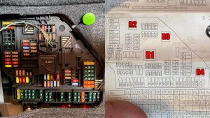 BMW 5 Series F10, F11 fuse, relay panel location & diagram (explanation)